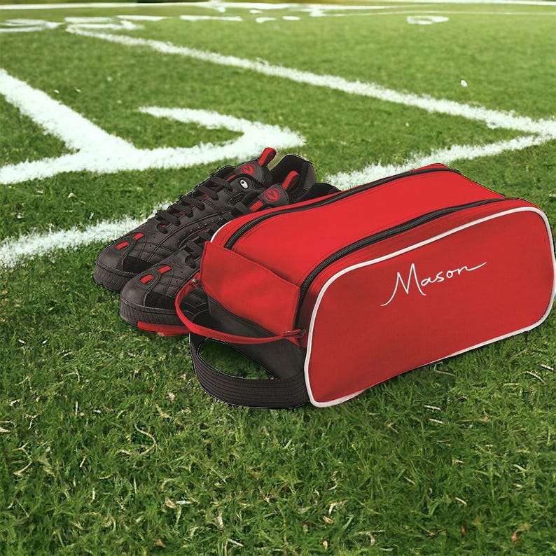 Personalised Football Boot Bag, Sport Shoe Bag With Initials or Name ...