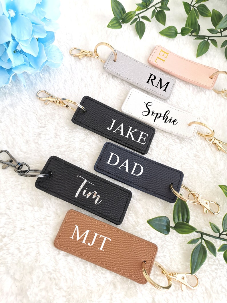 Personalised Keyring Monogrammed Key Ring Initials - Etsy UK