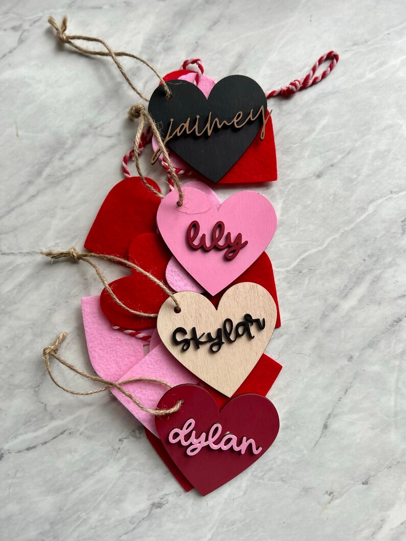 Custom Class Valentines Day Tags, Wooden Tags,classroom Valentines ...