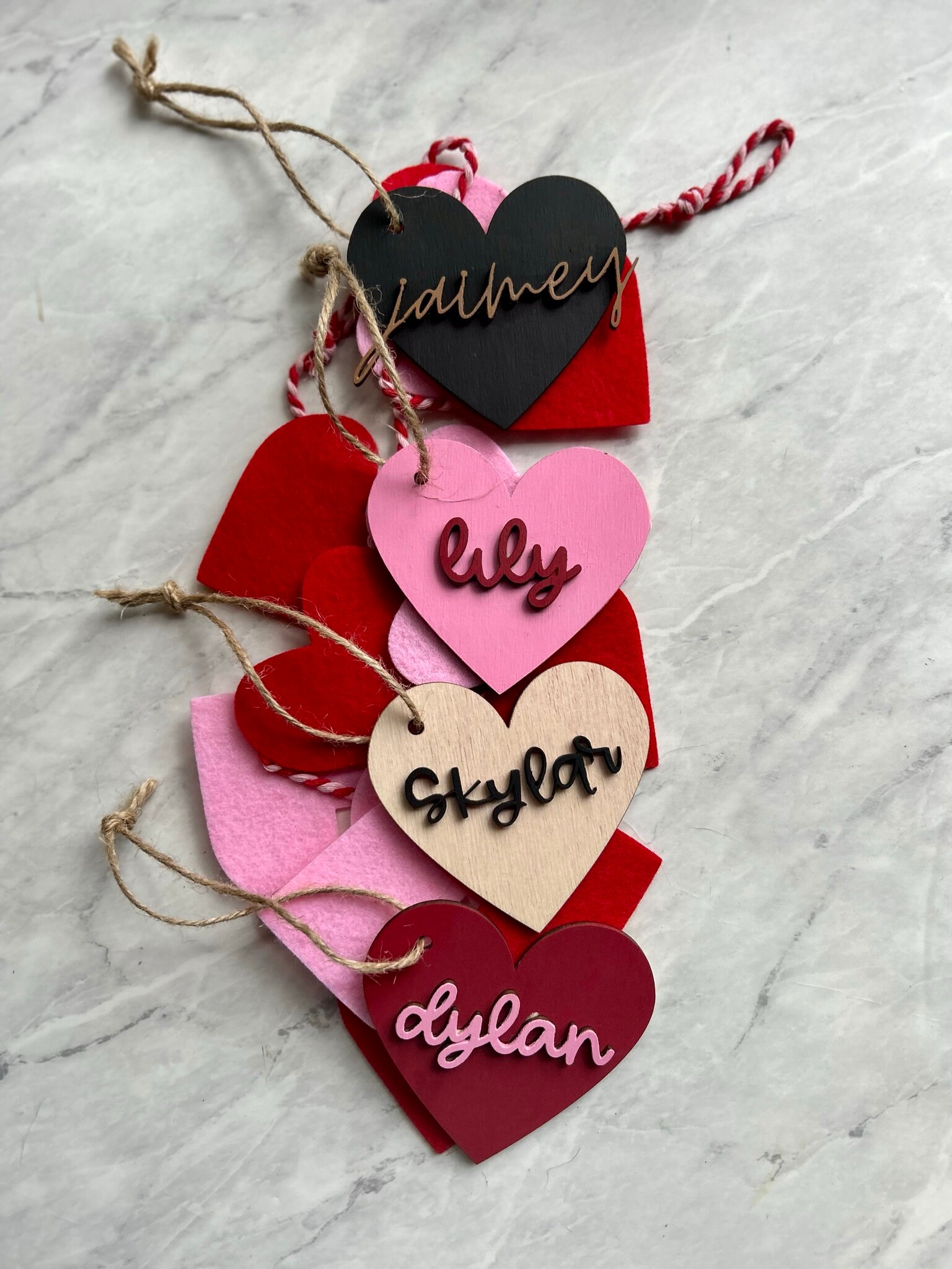 Custom Class Valentines Day Tags, Wooden Tags,classroom Valentines ...