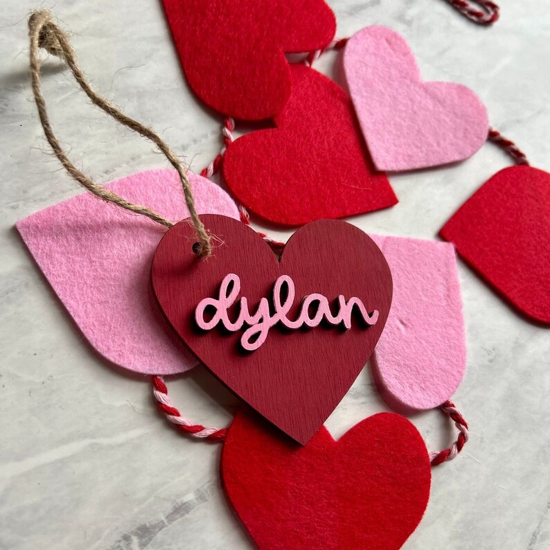 Custom Class Valentines Day Tags, Wooden Tags,classroom Valentines ...