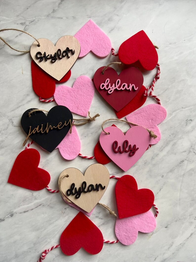 Custom Class Valentines Day Tags, Wooden Tags,classroom Valentines ...