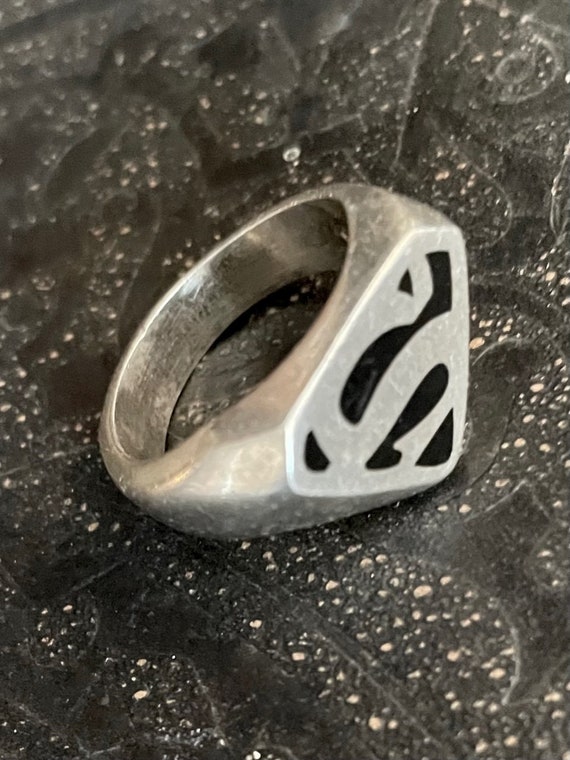 Vintage Superman ring marked 925 - Gem