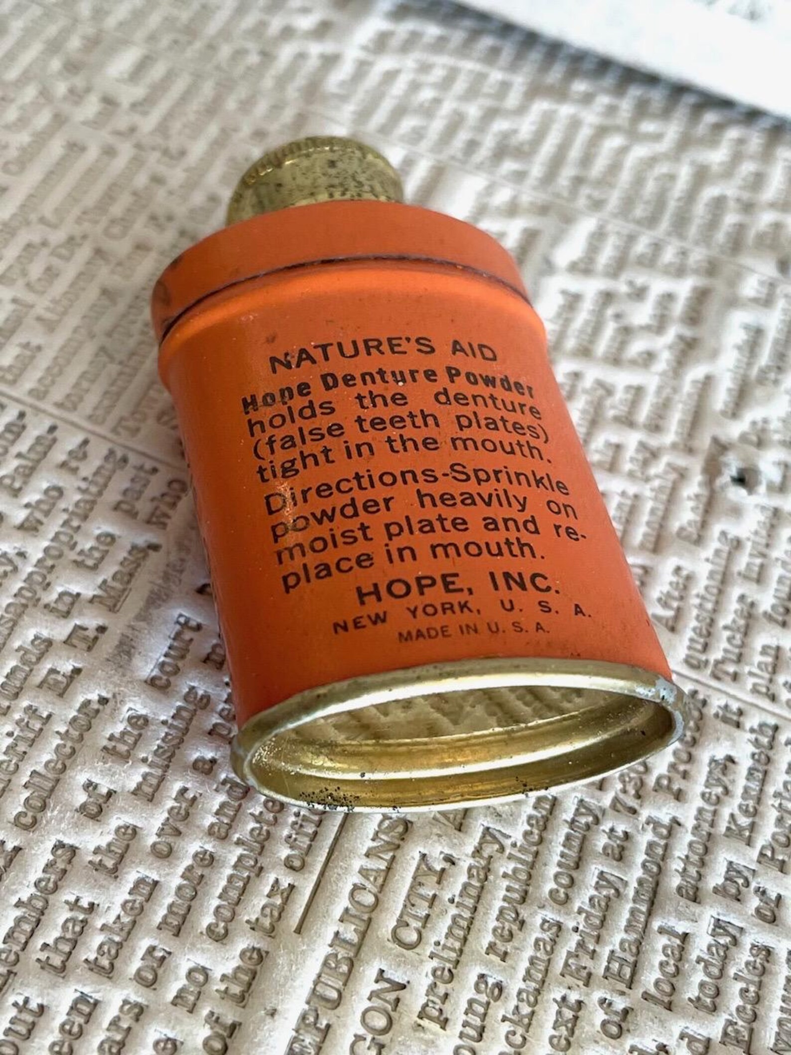 Vintage Hope Denture Powder Tin - Etsy