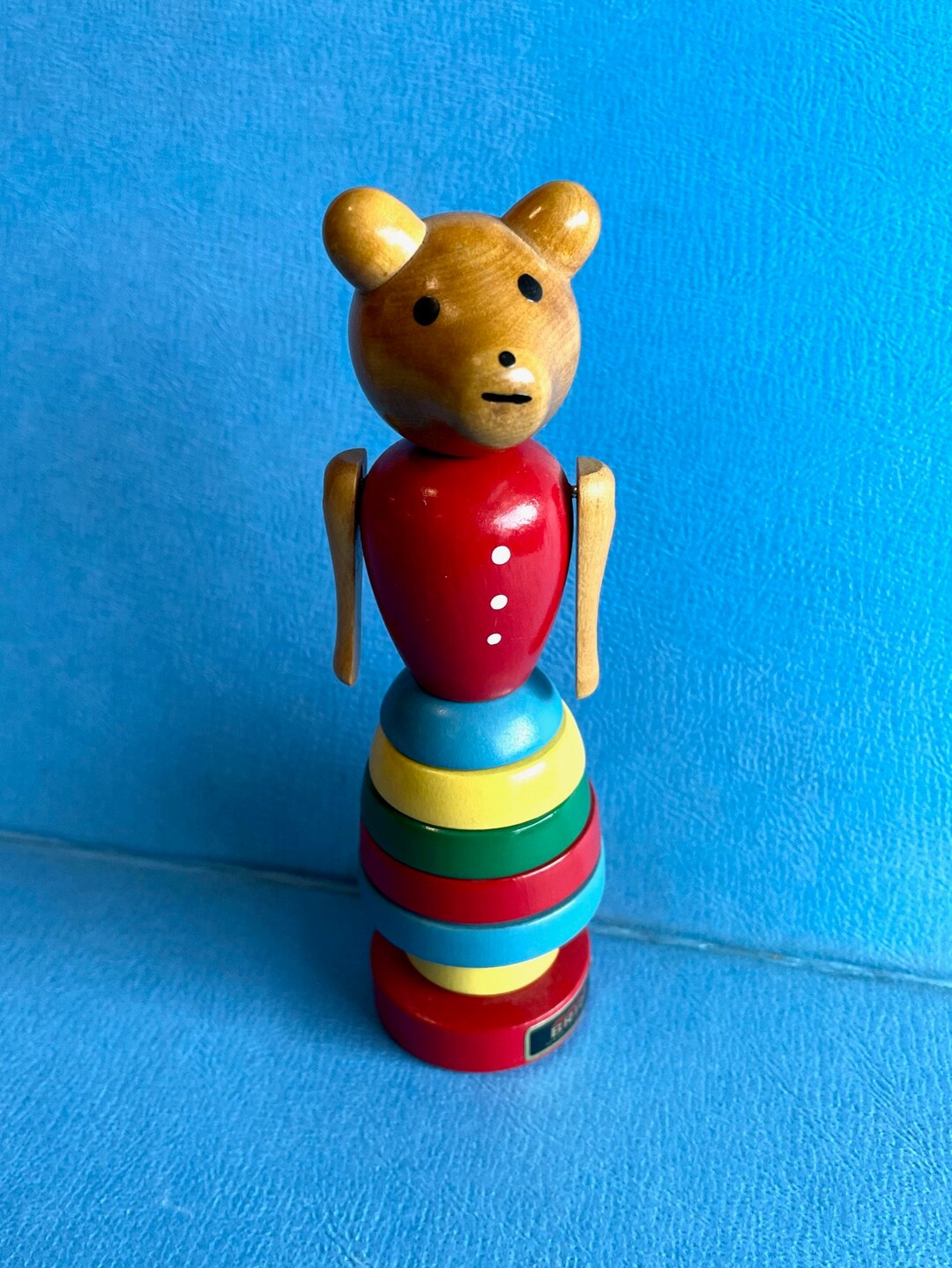 Vintage Brio Teddy Baby Stackable Wooden Toy - Etsy