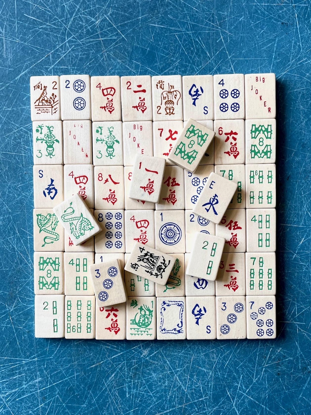 Vintage Wooden Mahjong Tiles, Lot of 54. - Etsy