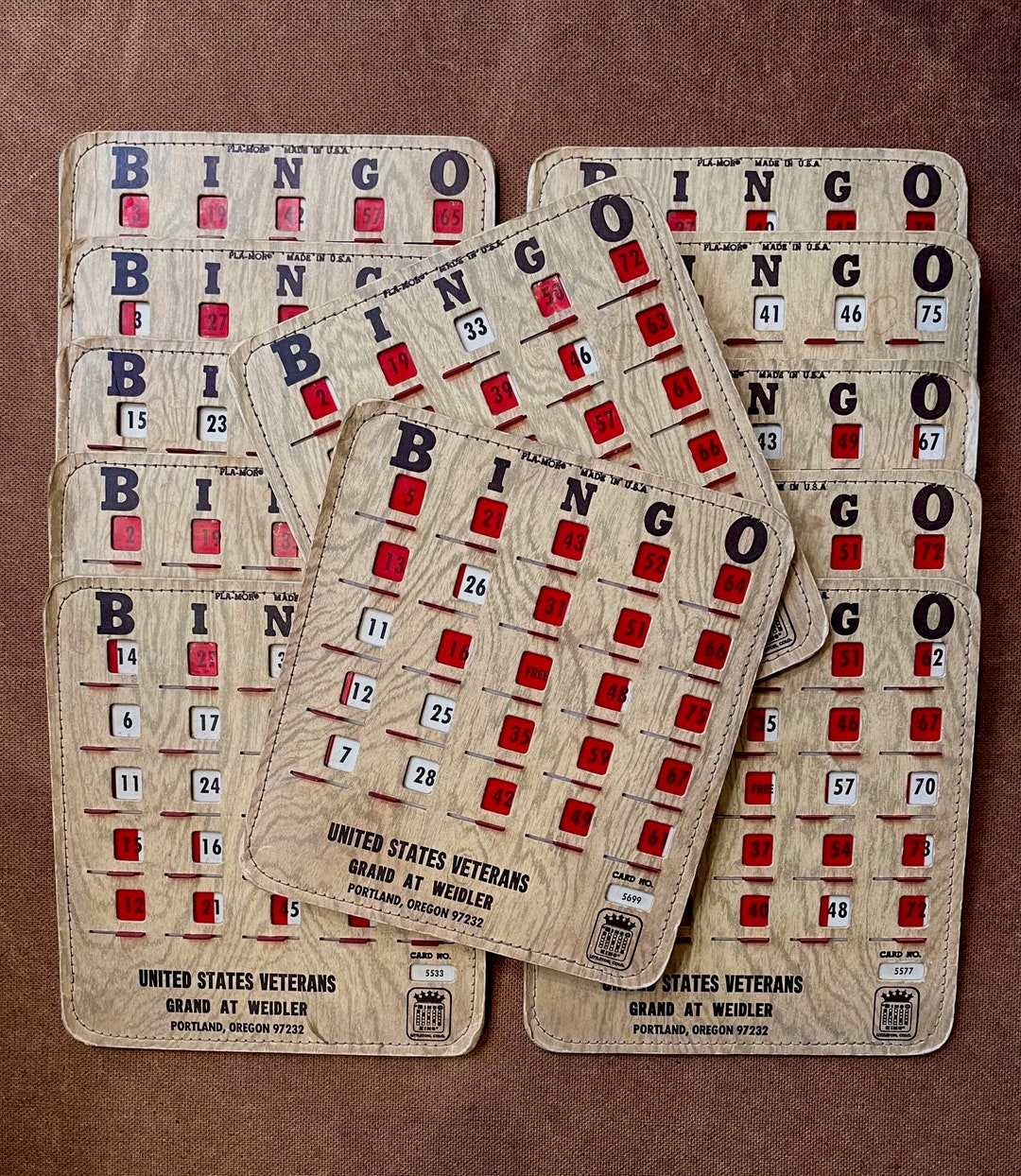 Vintage Bingo Hall Cards, Lot of 12. - Etsy