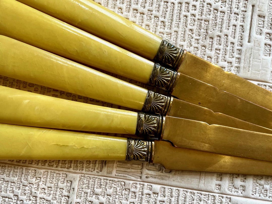 Vintage J.nore Celluloid Handle Melen Forks, Lot of 12. - Etsy