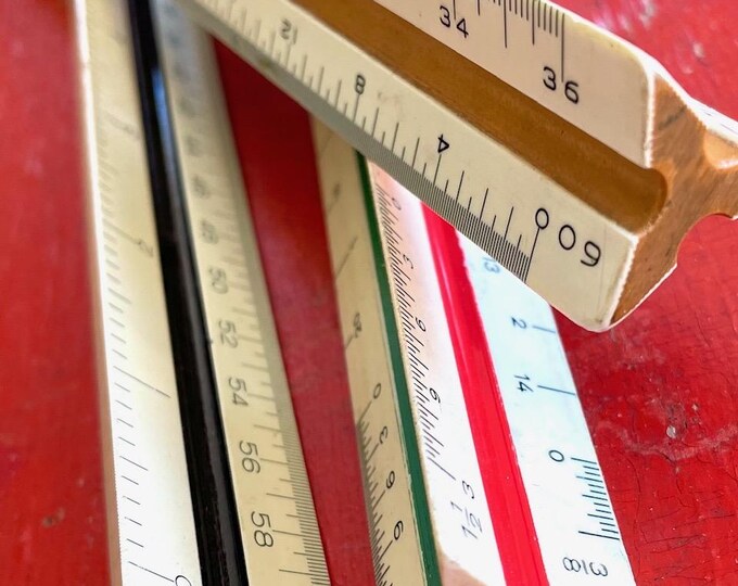 Vintage Architect/ Engineer Three Sided 12” Ruler, Lot of Three. - Etsy