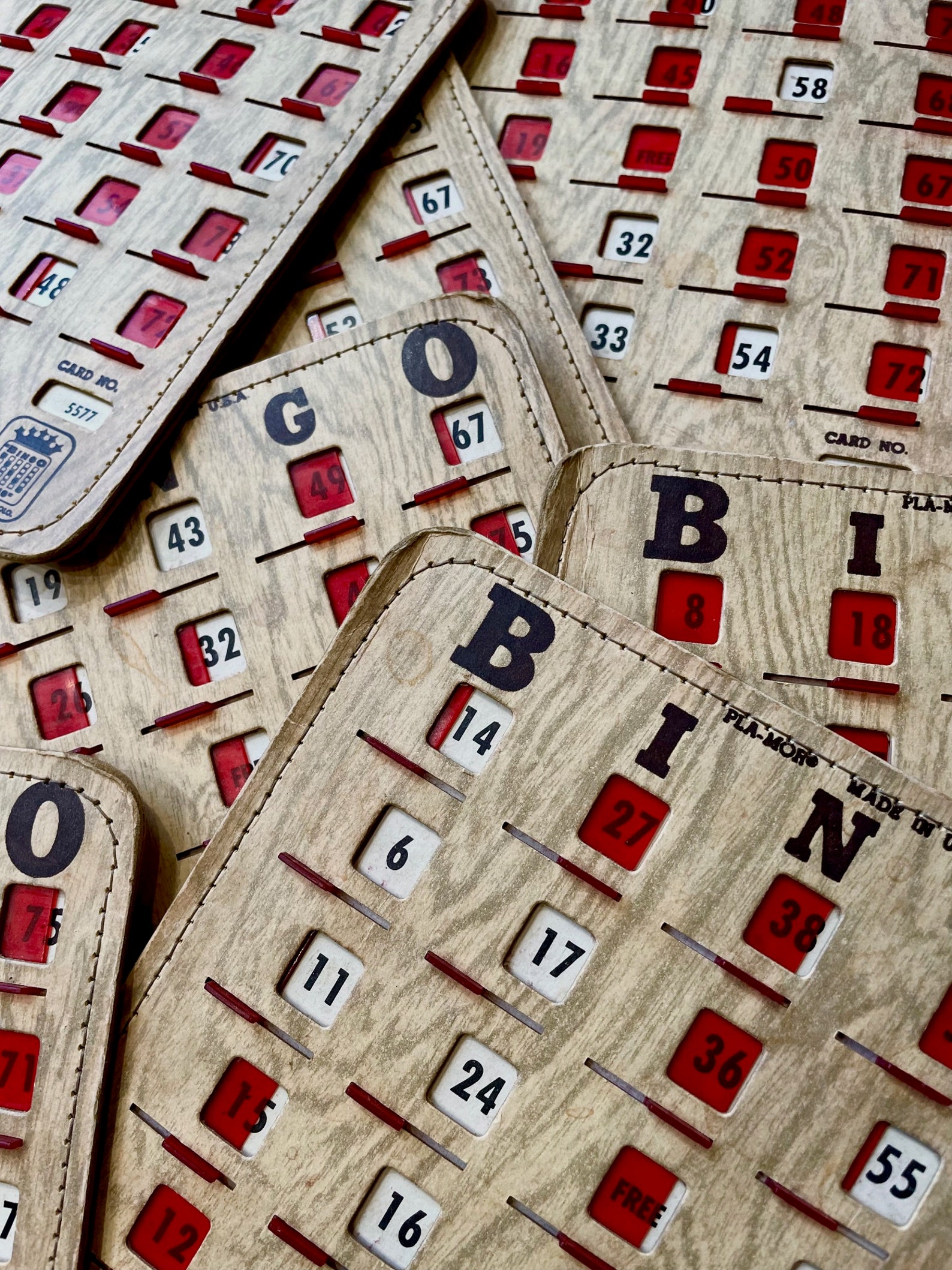 Vintage Bingo Hall Cards, Lot of 12. - Etsy