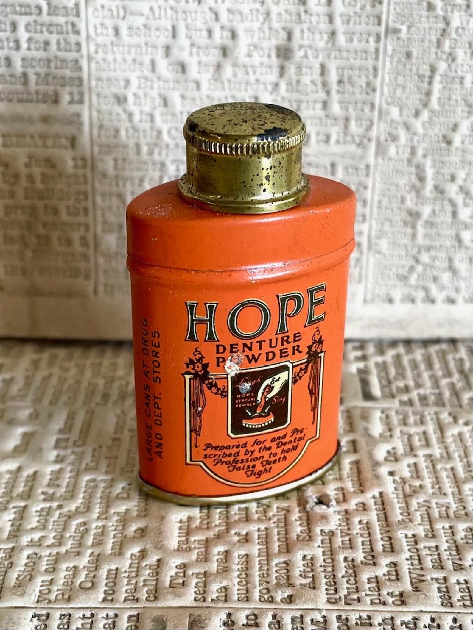 Vintage Hope Denture Powder Tin - Etsy