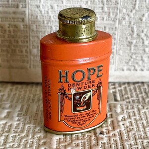 Vintage Hope Denture Powder Tin - Etsy
