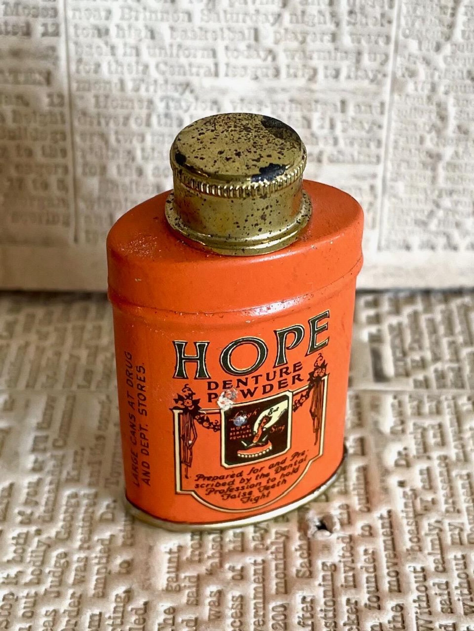 Vintage Hope Denture Powder Tin - Etsy