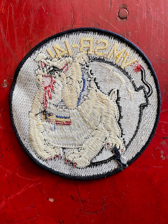 Vintage Marine bomb squad patch with bulldog. - Gem