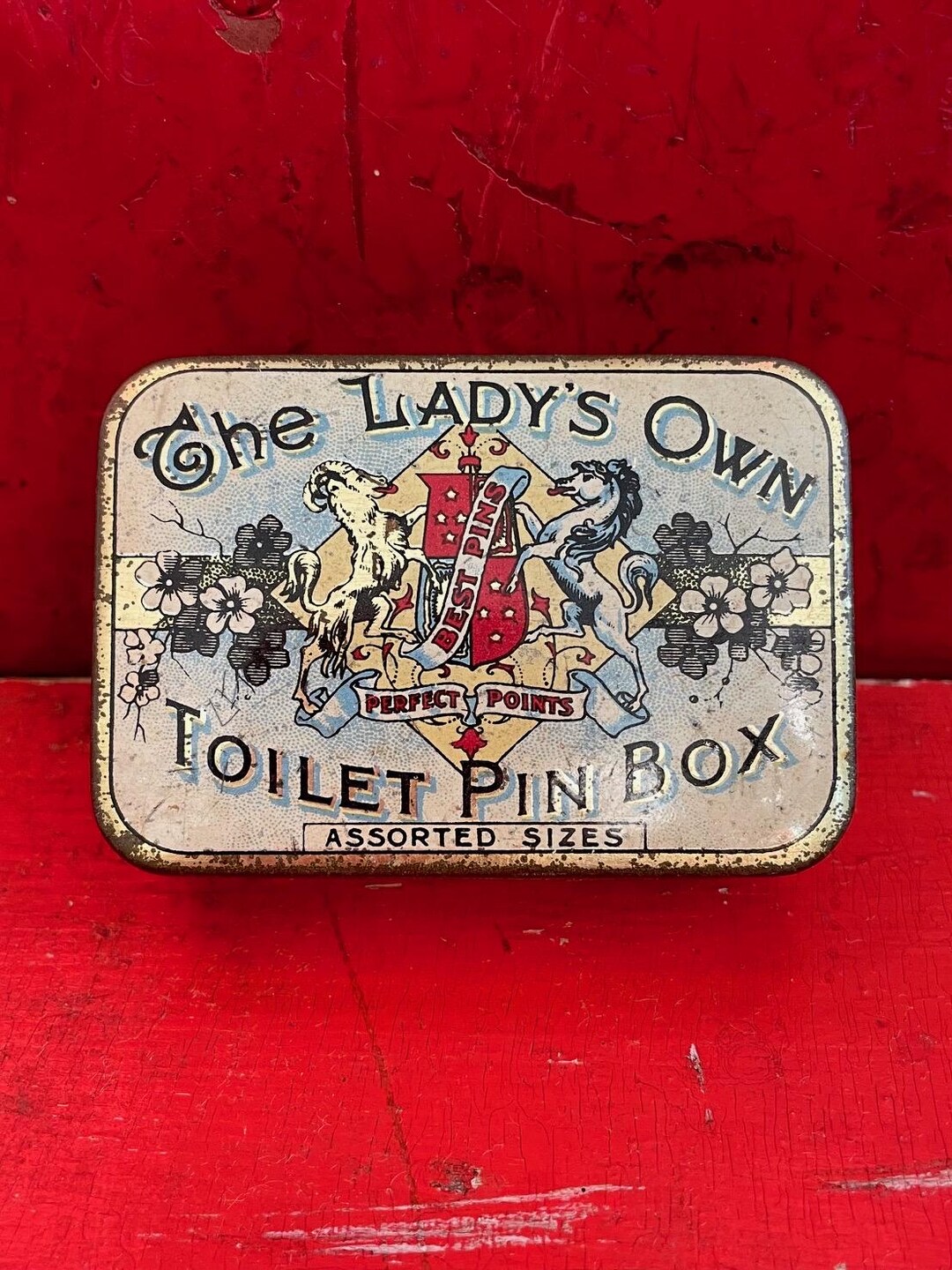 Vintage Lady’s Own Toilet Pin Box Metal Tin. - Etsy