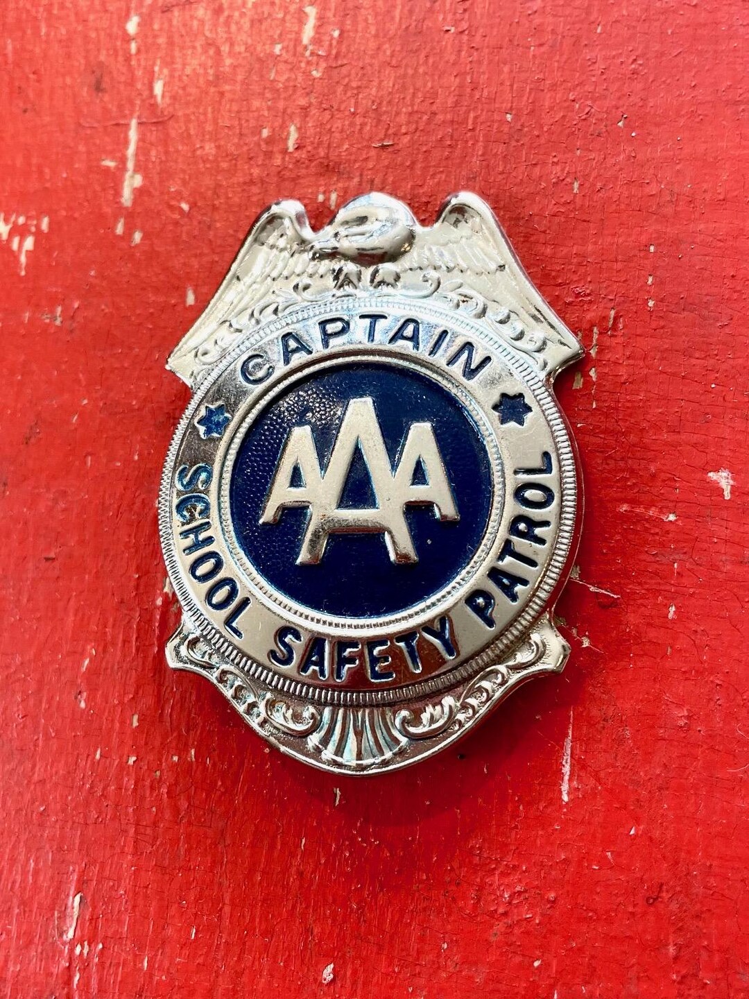 Vintage AAA Captain School Safety Patrol Badge - Etsy