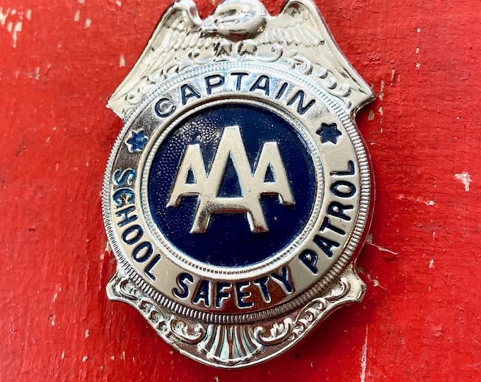 Vintage AAA Captain School Safety Patrol Badge - Etsy