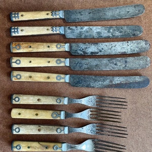Vintage Bone Handle Civil War Era Flatware, Lot of 9. - Etsy