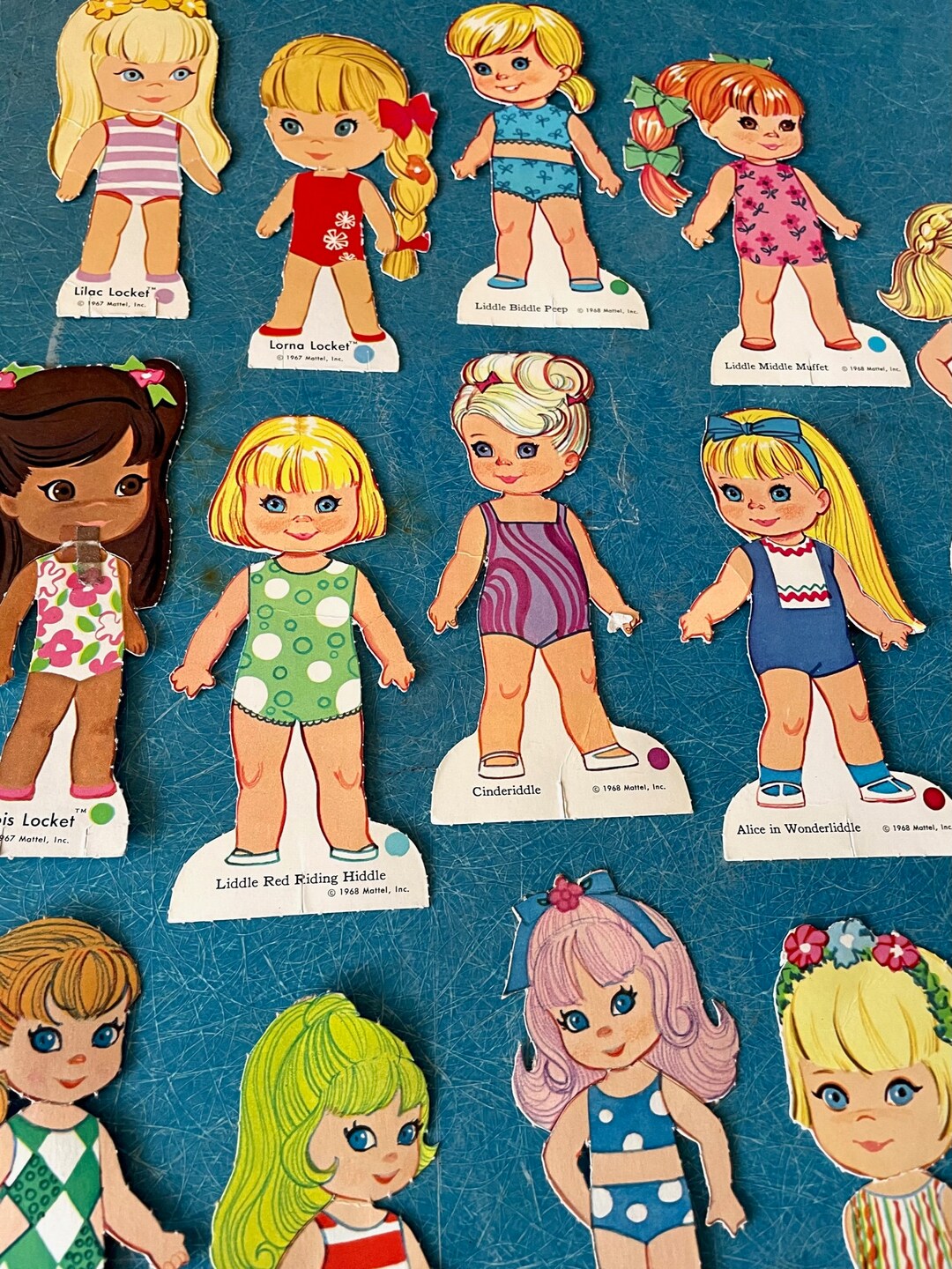 Vintage Little Kiddle Paper Dolls, Lot of 14, 1968. - Etsy