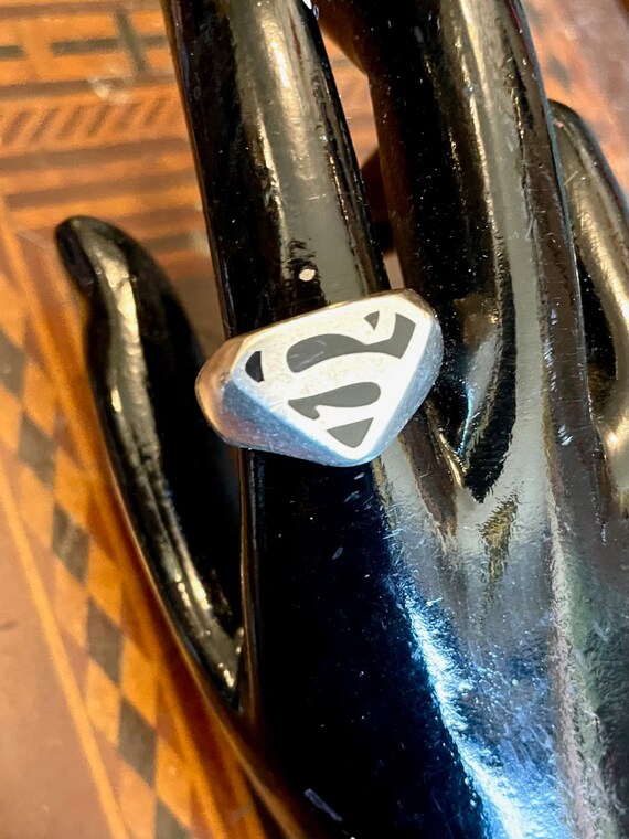 Vintage Superman ring marked 925 - Gem