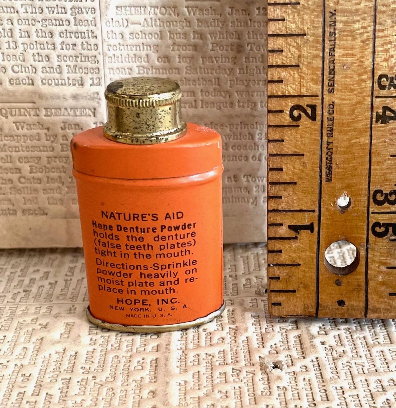 Vintage Hope Denture Powder Tin - Etsy