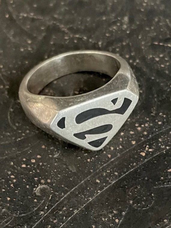 Vintage Superman ring marked 925 - Gem