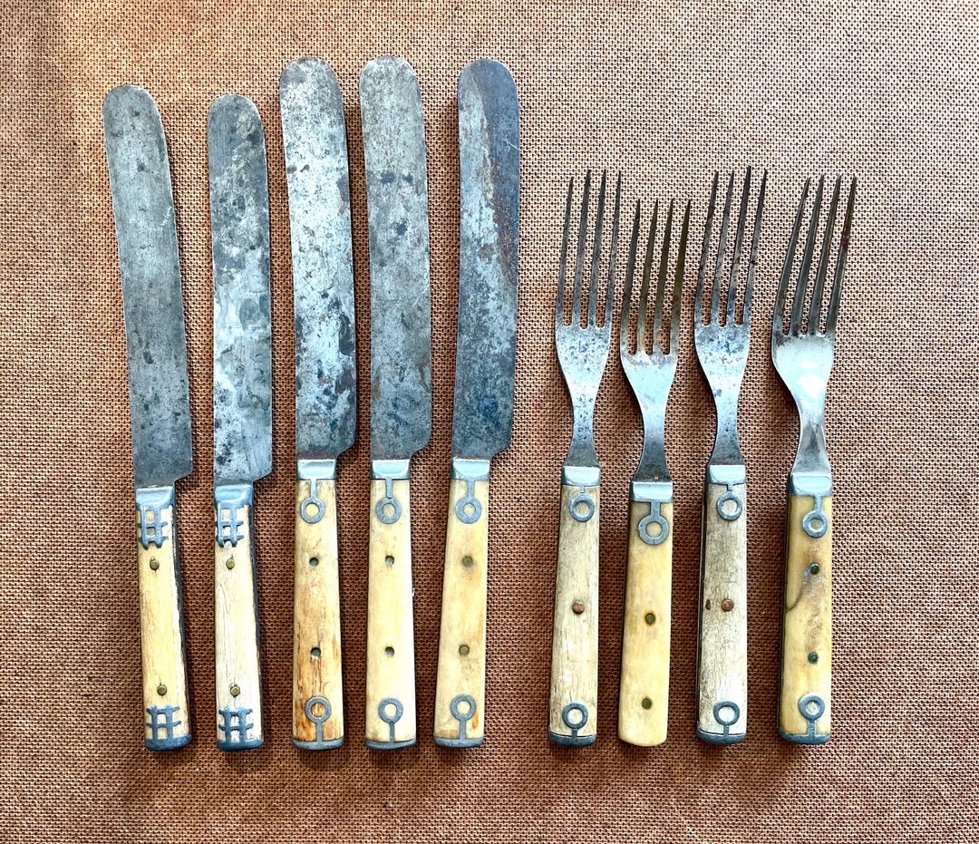Vintage Bone Handle Civil War Era Flatware, Lot of 9. - Etsy