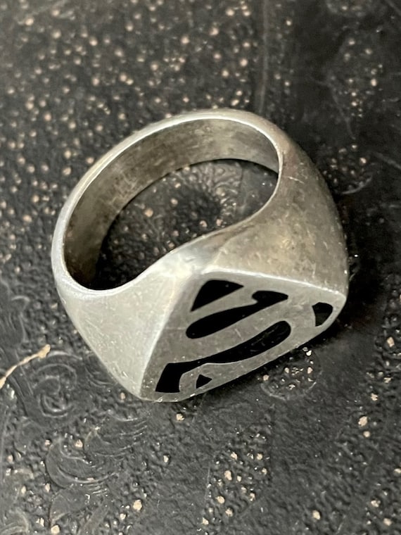 Vintage Superman ring marked 925 - Gem