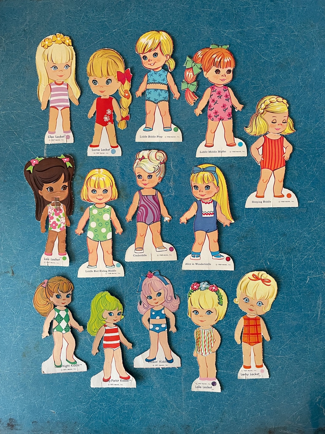 Vintage Little Kiddle Paper Dolls, Lot of 14, 1968. - Etsy