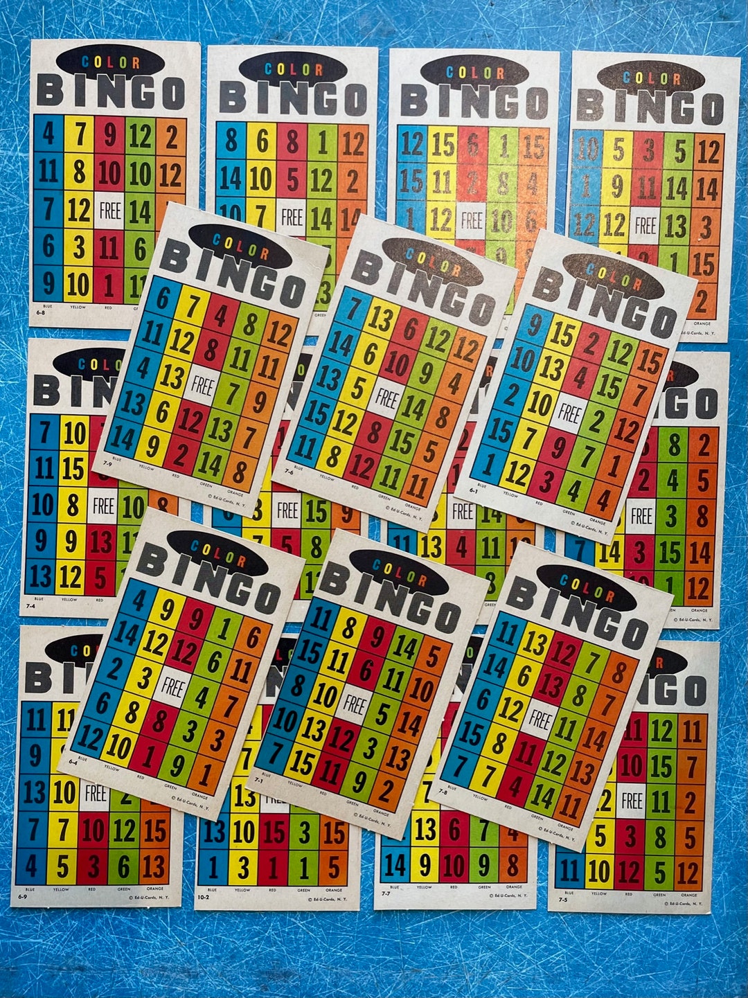 Vintage Ed-u-cards Color Bingo Cards Lot of 18 - Etsy