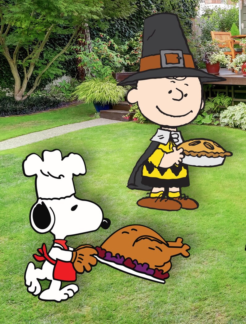 Cartoon Characters Thanksgiving Yard Art Thanksgiving - Etsy