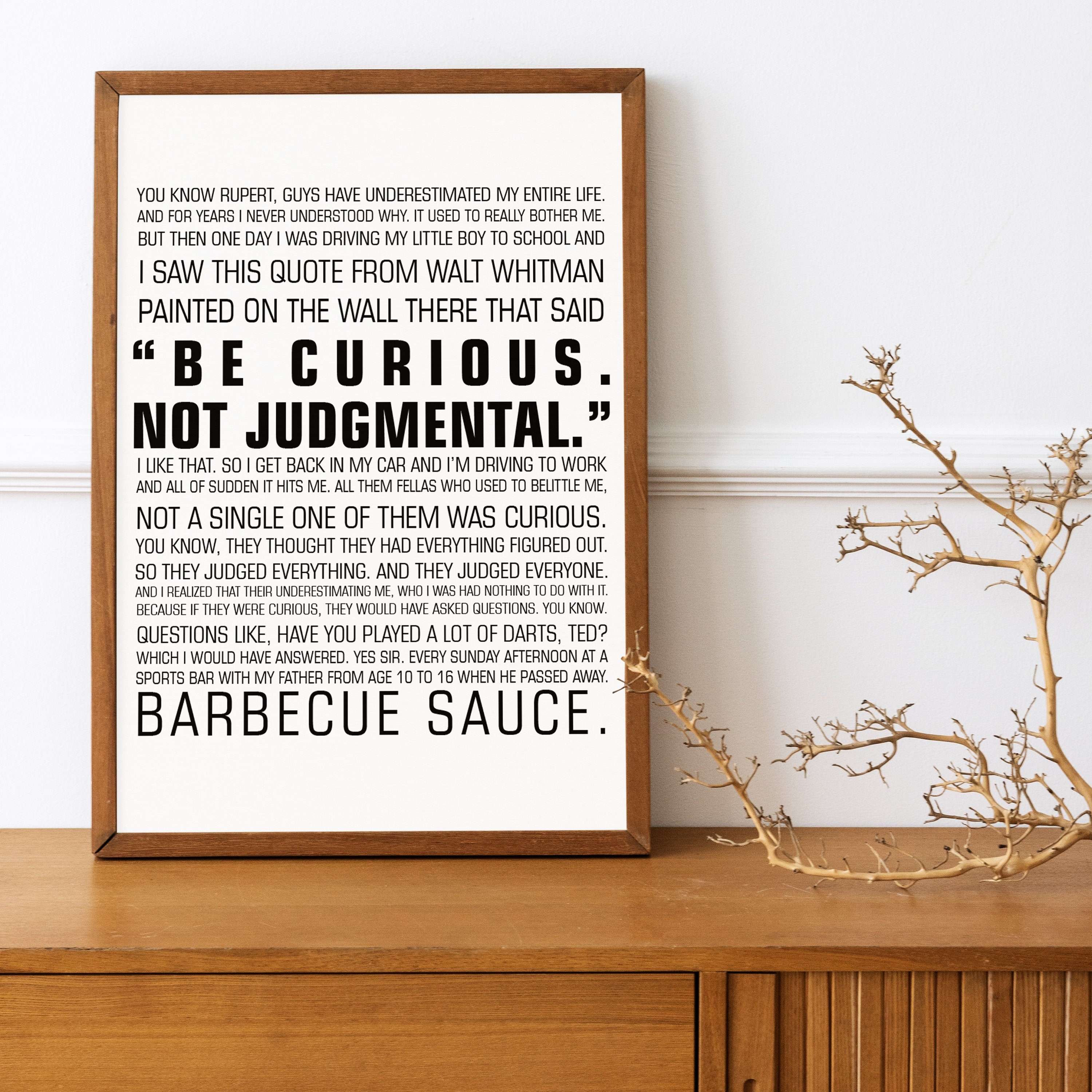 Roy Kent Vertical Poster Be Curious Not Judgemental Lasso Quotes About ...