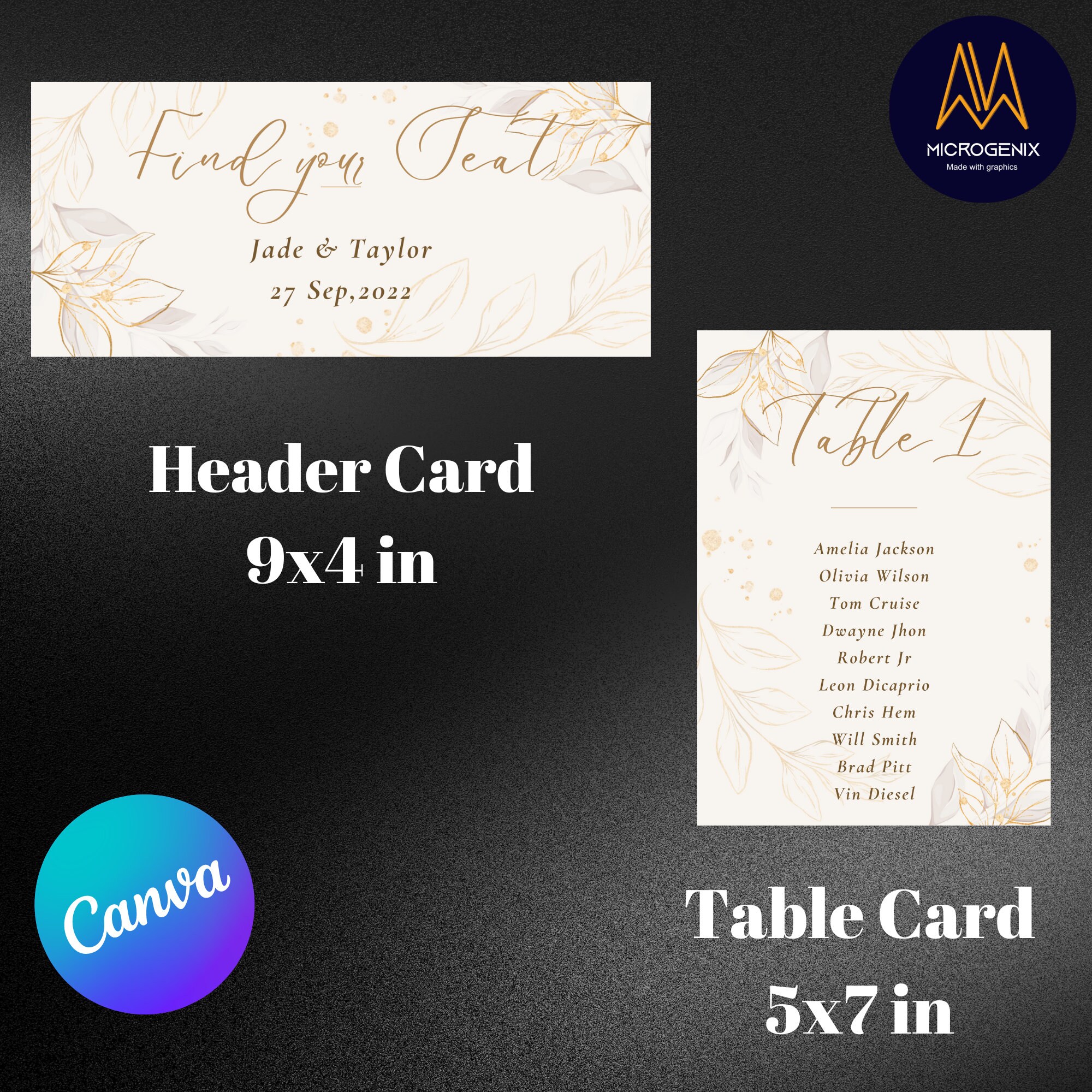 Table Card Template for Wedding Seating Cards Template - Etsy
