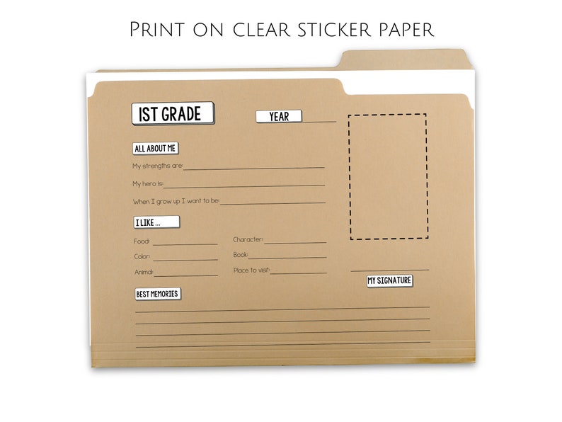 School Memory Folder - Kids' Document & Artwork Keepsake Organizer Kit ...