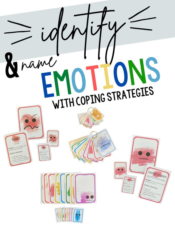 Identify & Name Emotions Coping Strategies Emotional - Etsy