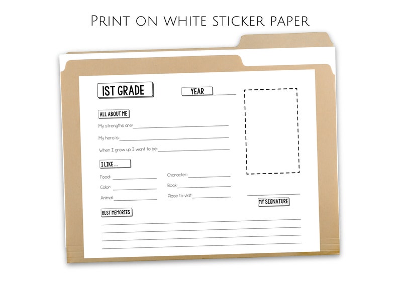 School Memory Folder - Kids' Document & Artwork Keepsake Organizer Kit ...