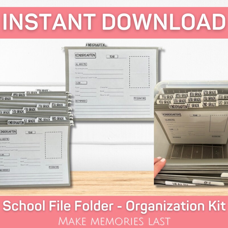 School Years File Folder - Etsy