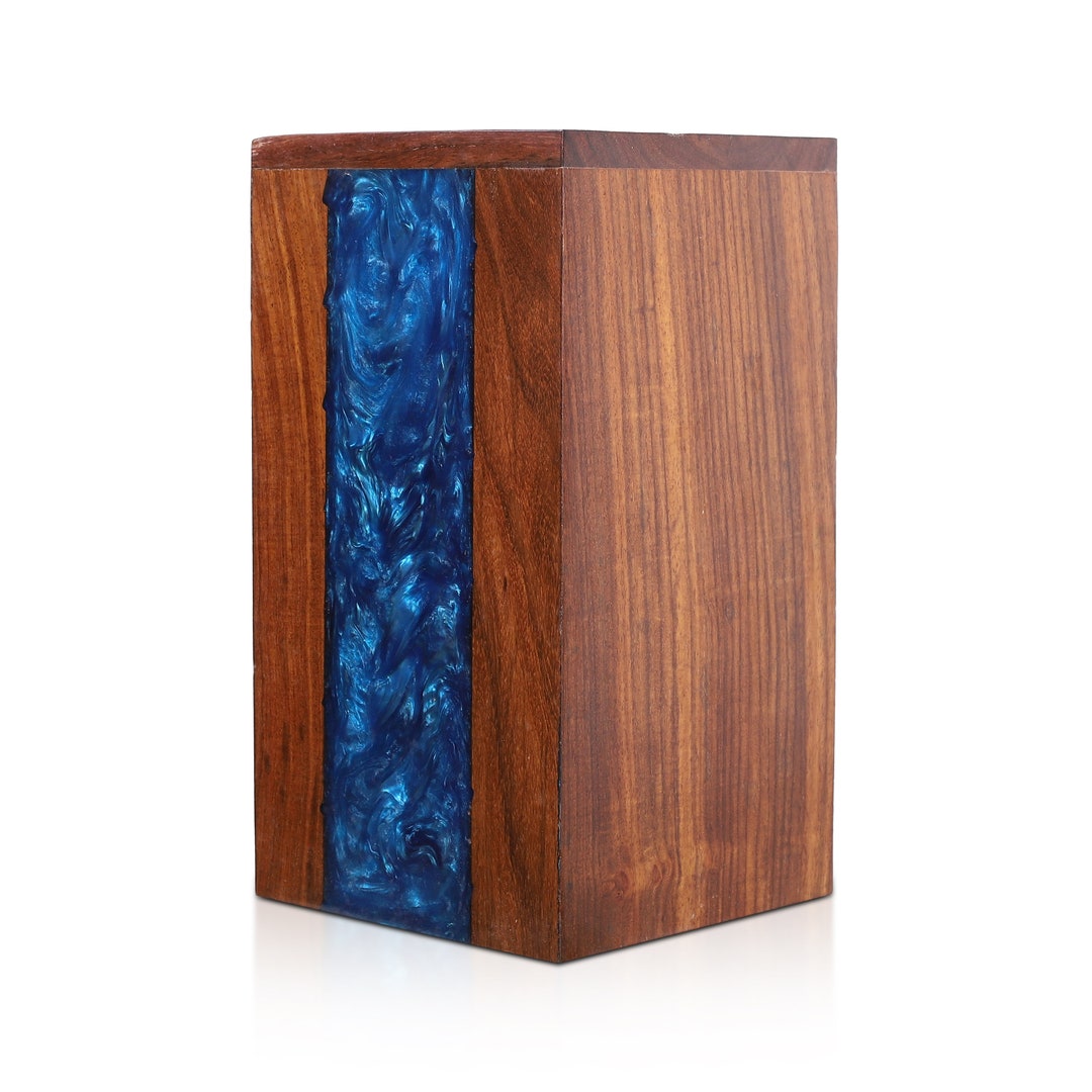 Simple Epoxy Urn for Human Ashes Blue Line Epoxy - Etsy
