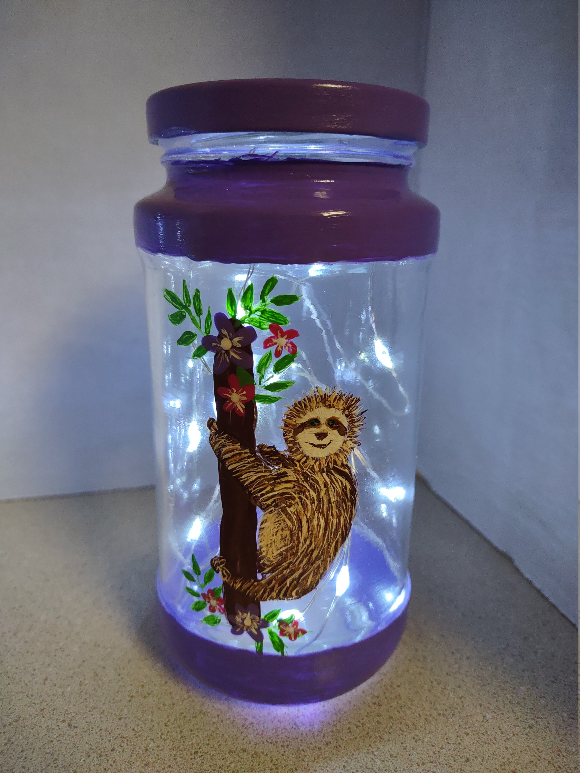 Sloth Glass Jars - Etsy