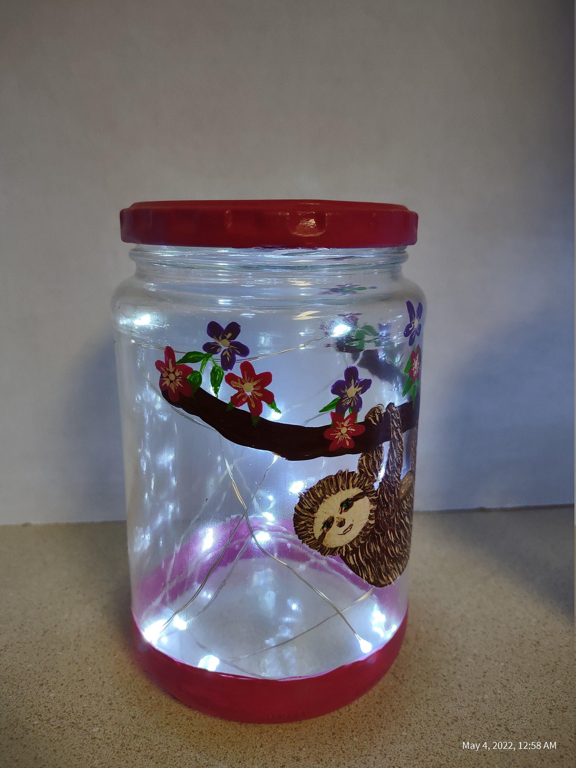 Sloth Glass Jars - Etsy