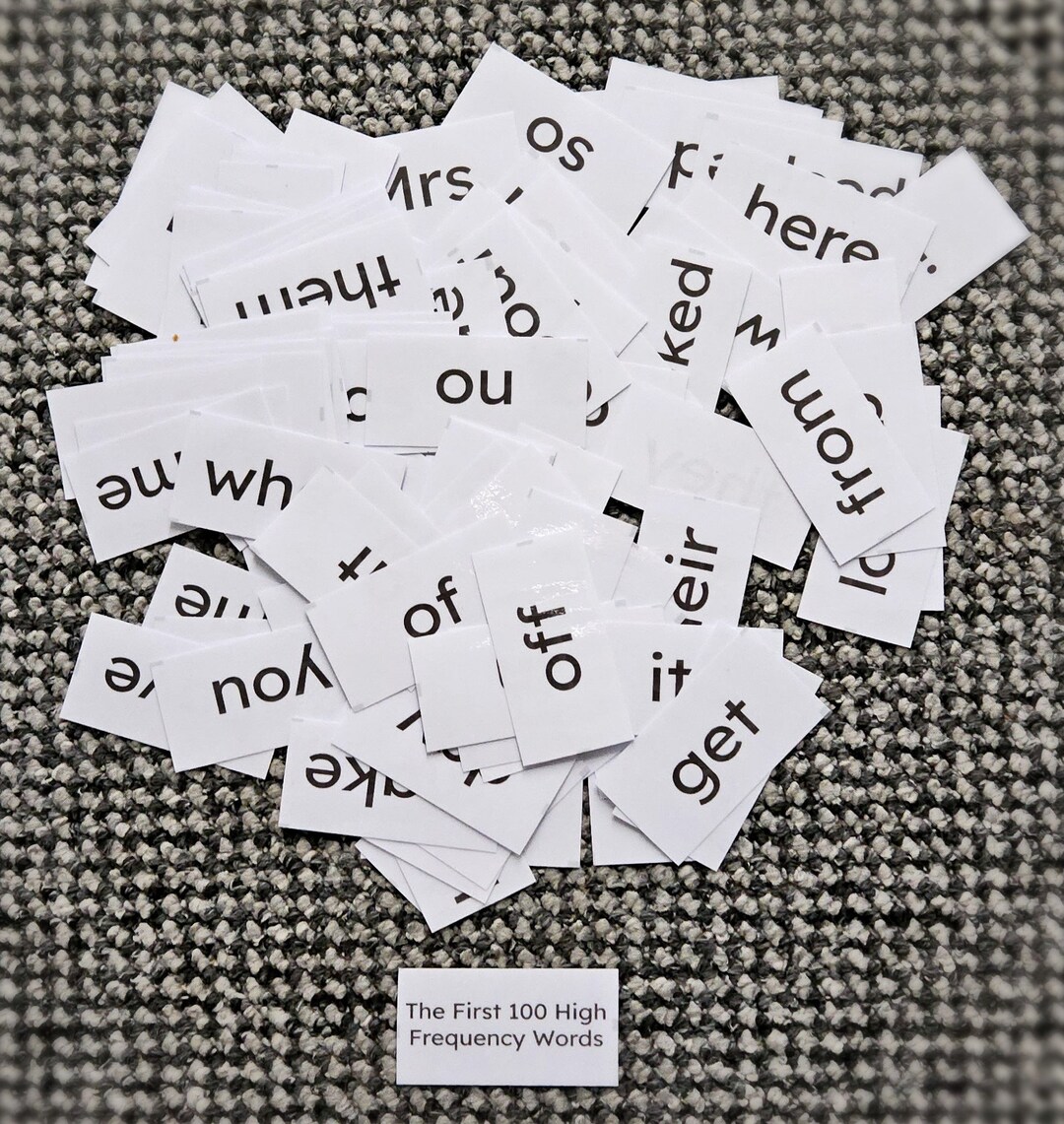 100 LARGE High Frequency Words Sight Words Reception Foundation ...