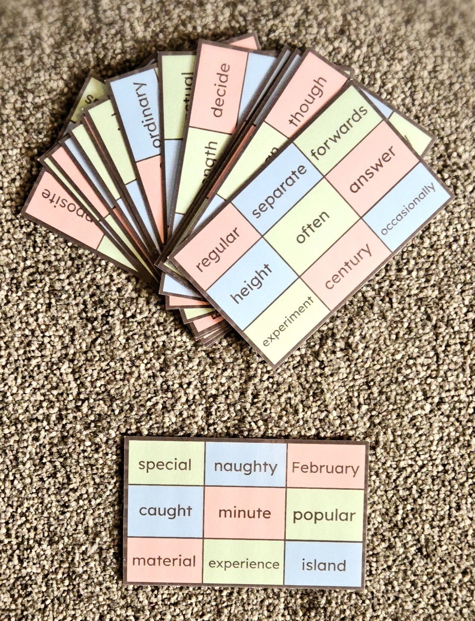 Year 3 and Year 4 LARGE Common Exception Words Activity Box - Etsy