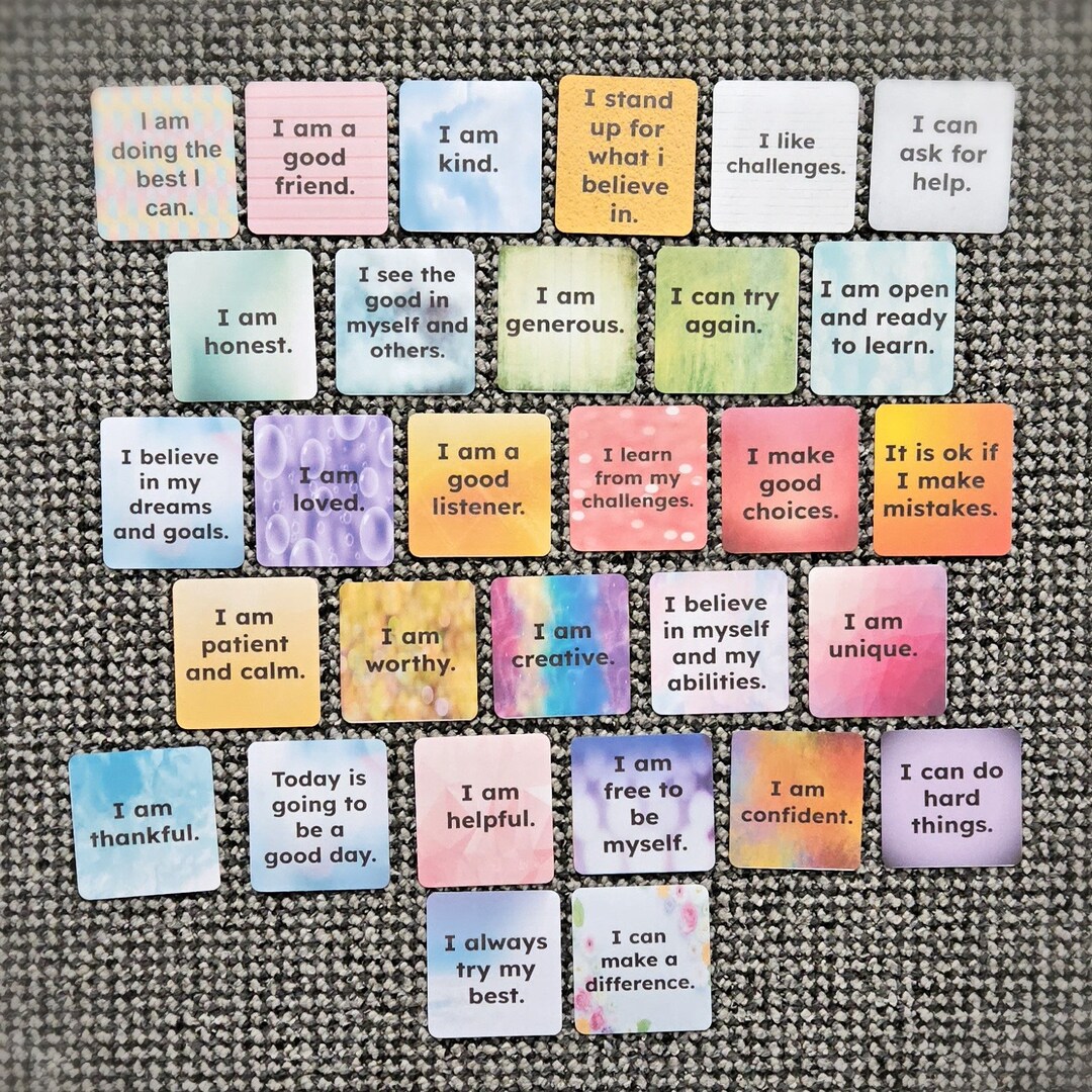 Positive Affirmation Flash Cards - Mental Health - Etsy UK