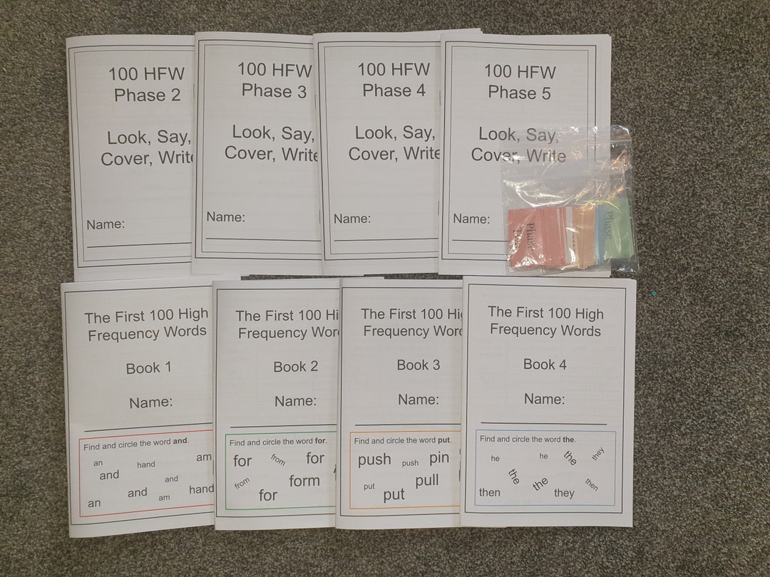 100 High Frequency Words Activity Pack - Etsy