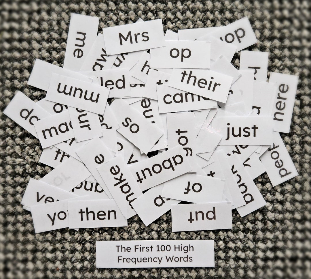 100 High Frequency Words Flashcards Reception Foundation Sight Words ...