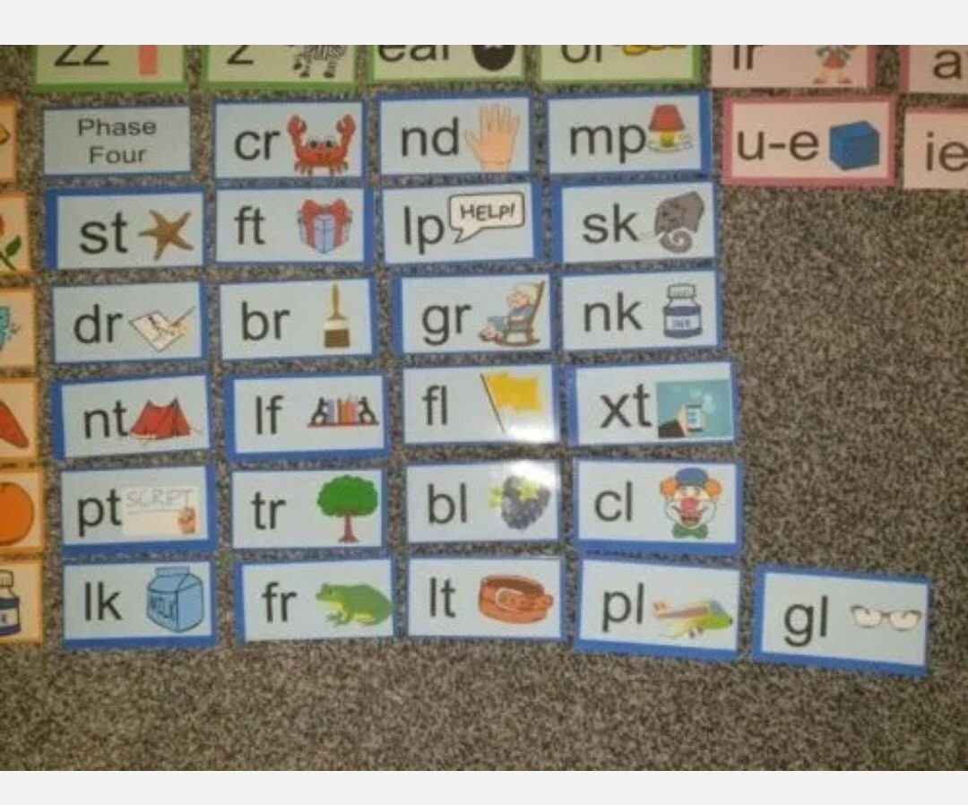 Phonics Flashcards Phases 12345 LARGE - Etsy UK