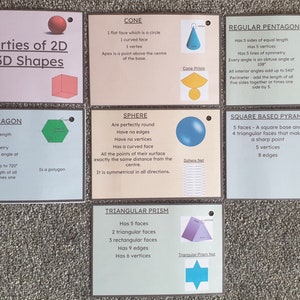 2D and 3D Shapes Properties Maths Resources KS2 SATS - Etsy