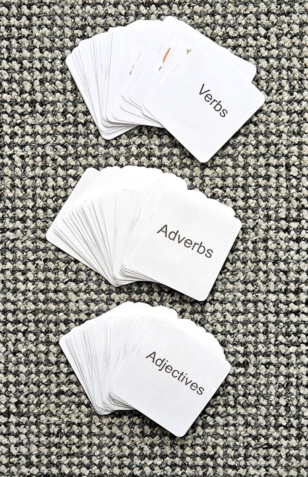 Adverbs Adjectives and Verbs Flashcards - English Literacy Writing ...