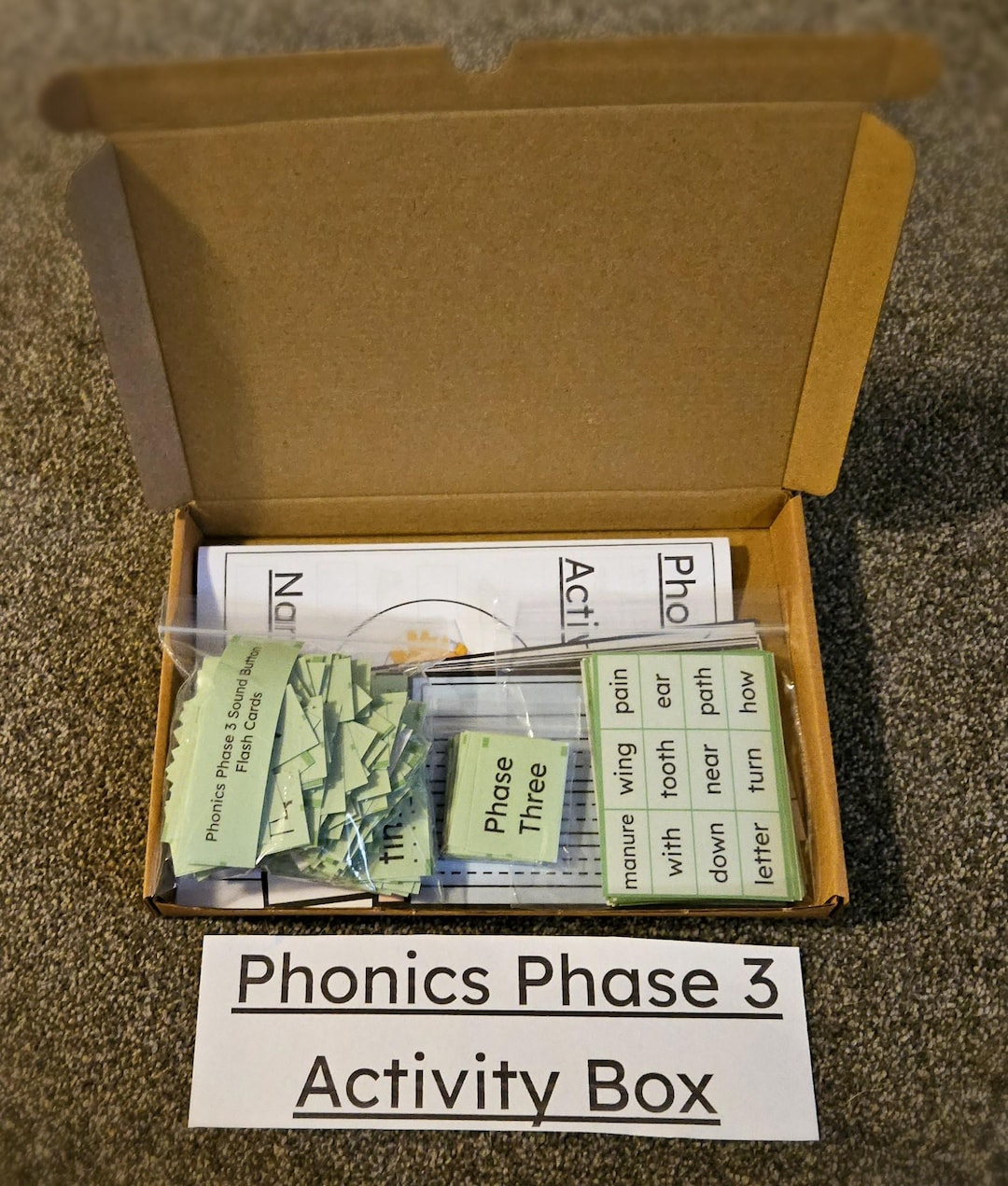 Phase 3 Phonics Activity Box Reading KS1 Dyslexic SEND Home School ...