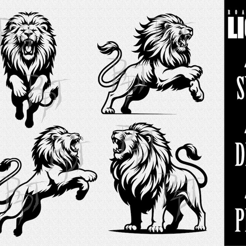 Lion Svg - Etsy
